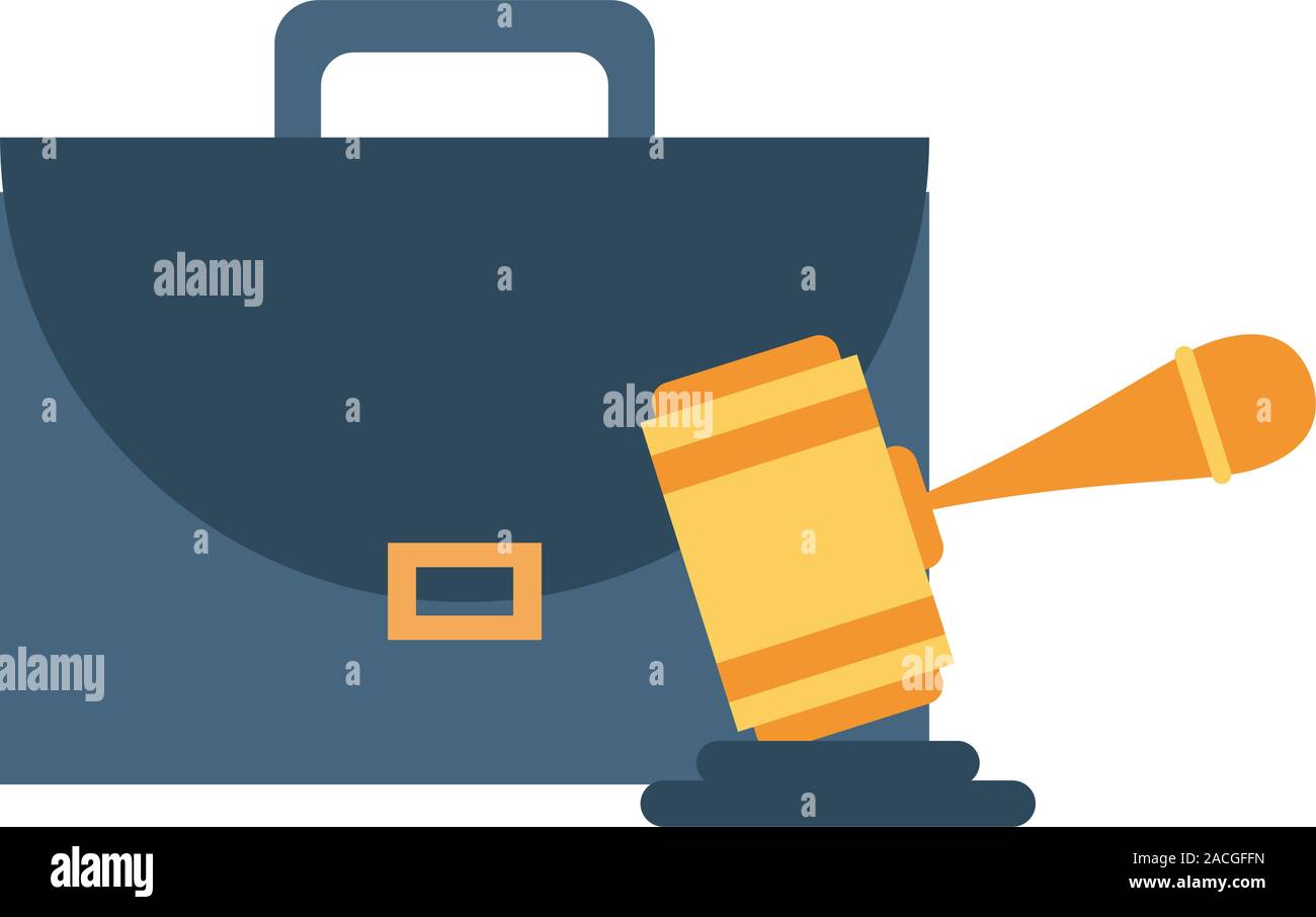 portfolio briefcase with hammer icon Stock Vector Image & Art - Alamy