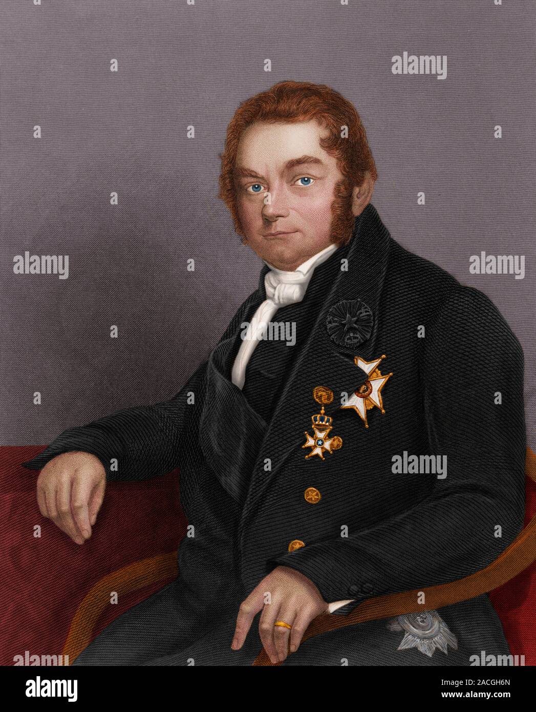 Baron Jons Jacob Berzelius (1779-1848), Swedish chemist. Berzelius was ...