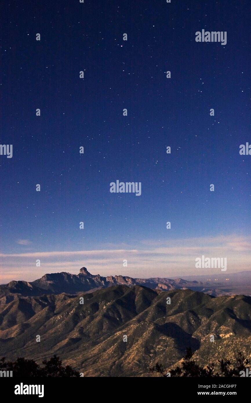 View from the top of Kitt Peak, in Southern Arizona, looking south ...