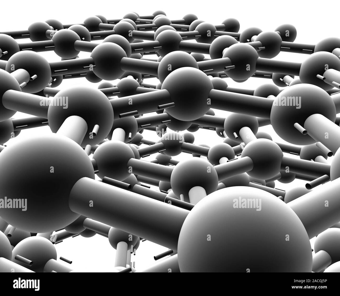 Graphite Crystal Computer Model Of The Molecular Structure Of A