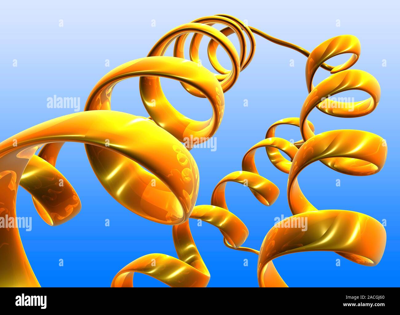 Leptin Computer Model Showing The Secondary Structure Of The Hormone