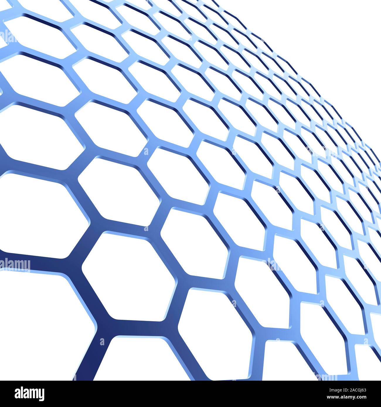 Graphene. Computer artwork of the structure of graphene, a single layer of graphite. Graphene is ...