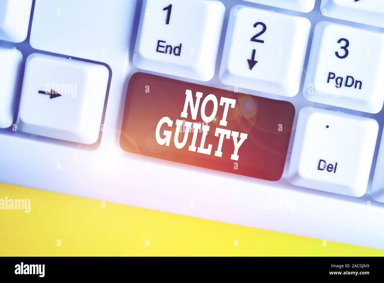 Conceptual hand writing showing Not Guilty. Concept meaning someone is ...