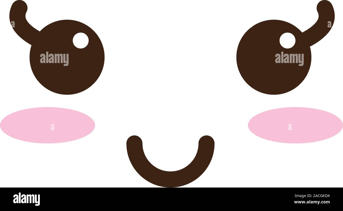 happy face kawaii comic character Stock Vector Image & Art - Alamy
