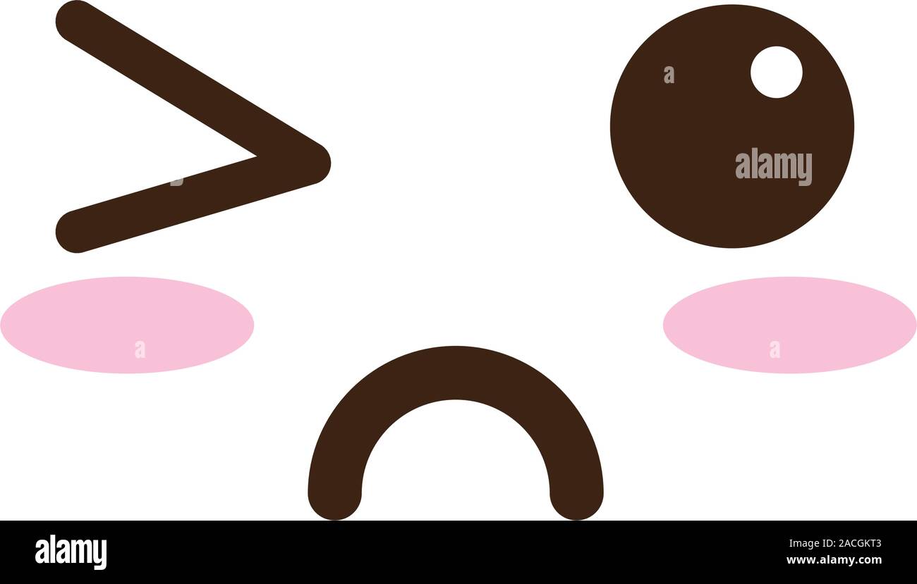 sad face kawaii comic character Stock Vector Image & Art - Alamy