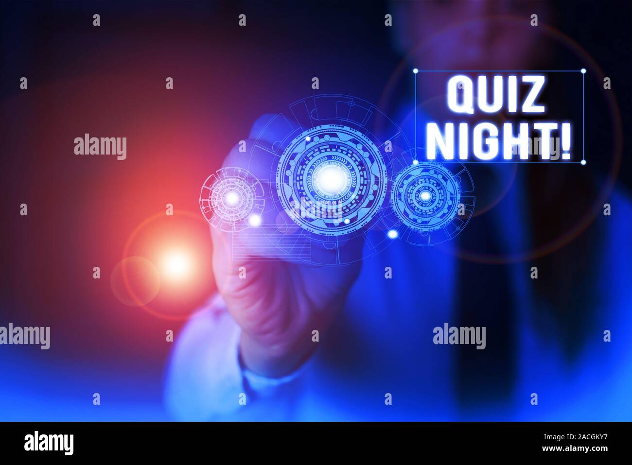 Text sign showing Quiz Night. Business photo showcasing evening test ...