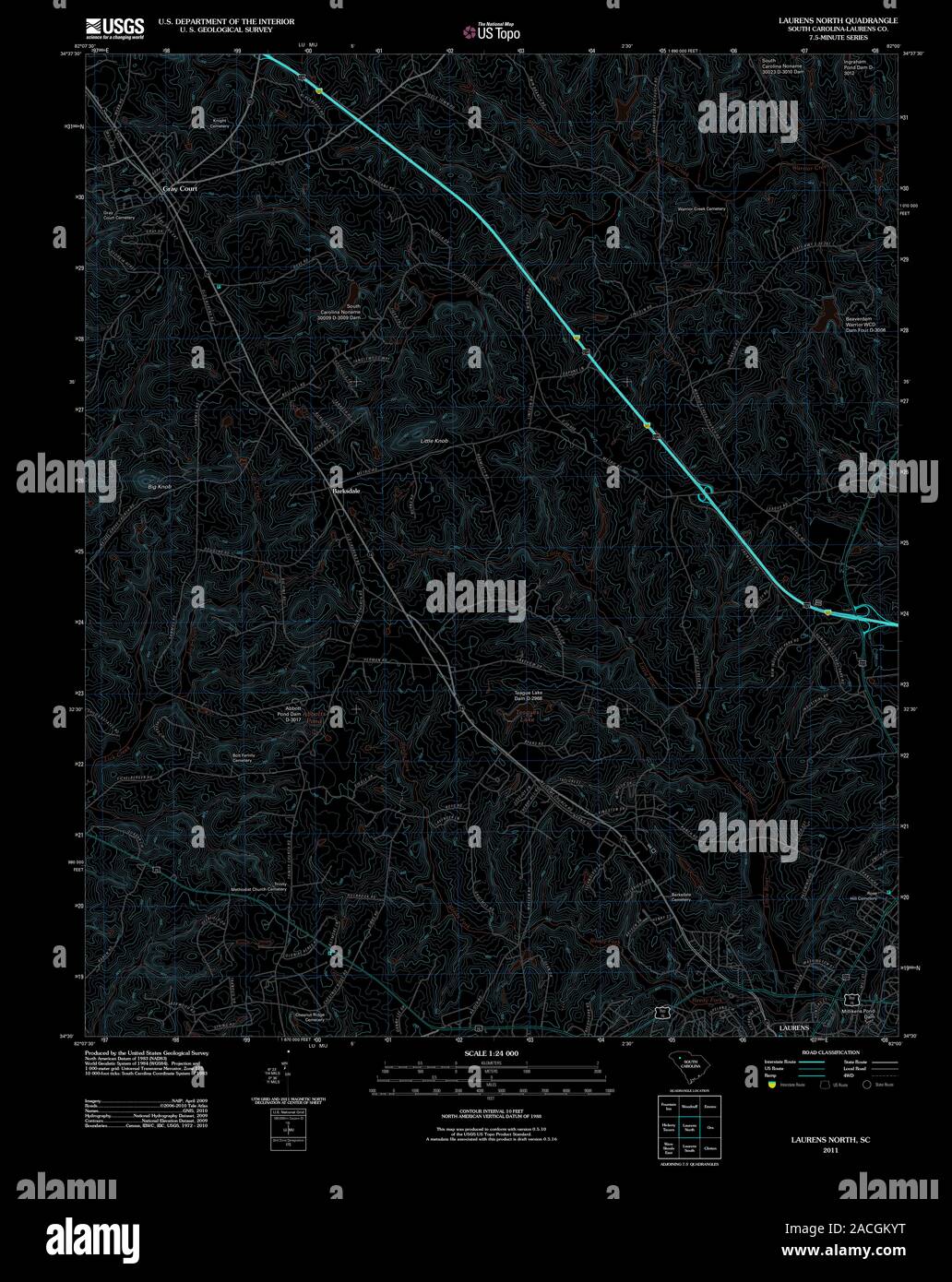 Map of laurens hi-res stock photography and images - Alamy