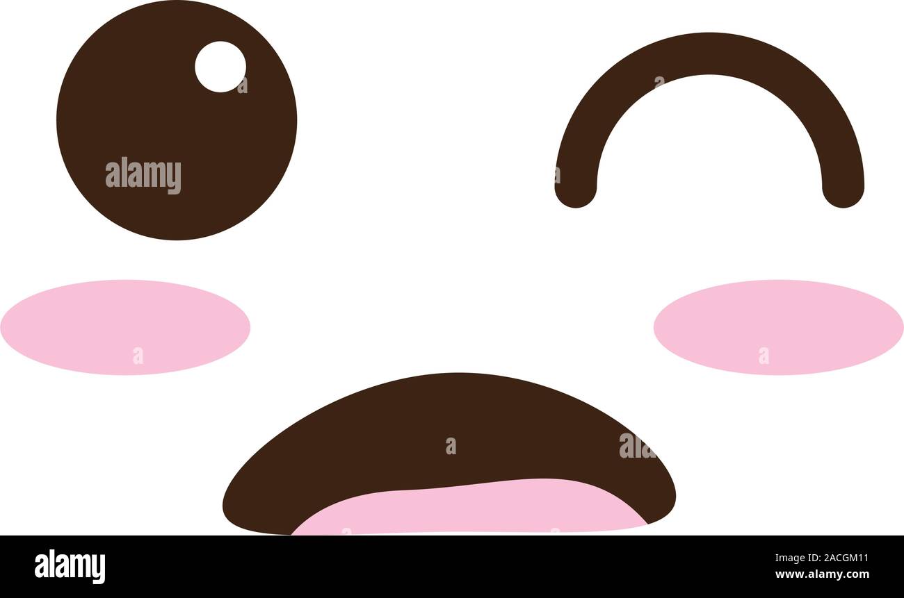 surprised face kawaii comic character Stock Vector Image & Art - Alamy