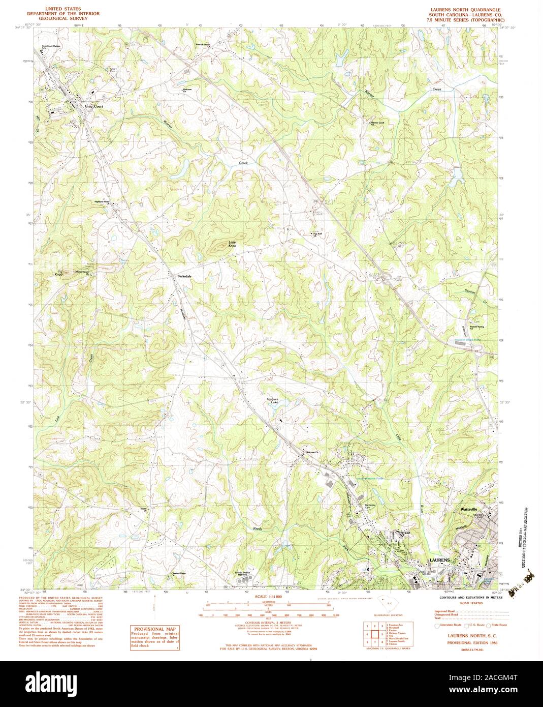 Map of laurens hi-res stock photography and images - Alamy