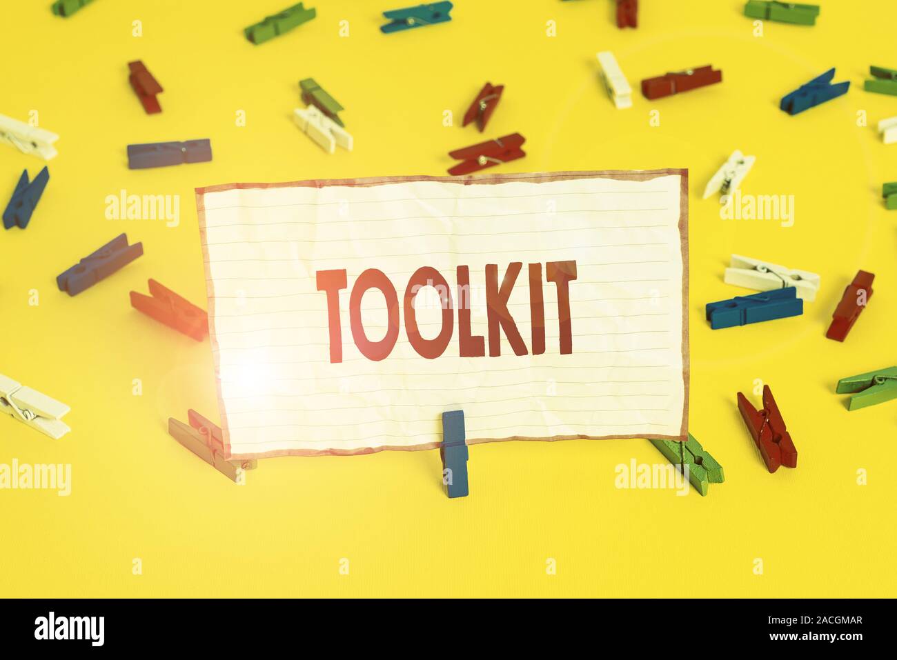 Conceptual hand writing showing Toolkit. Concept meaning set of tools ...
