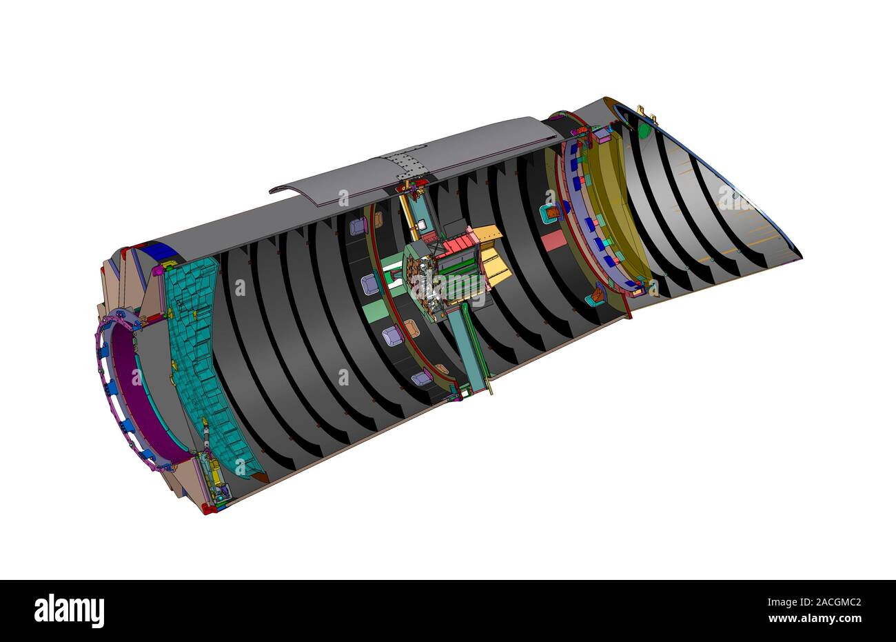 Kepler Mission photometer. Cutaway artwork showing the internal ...