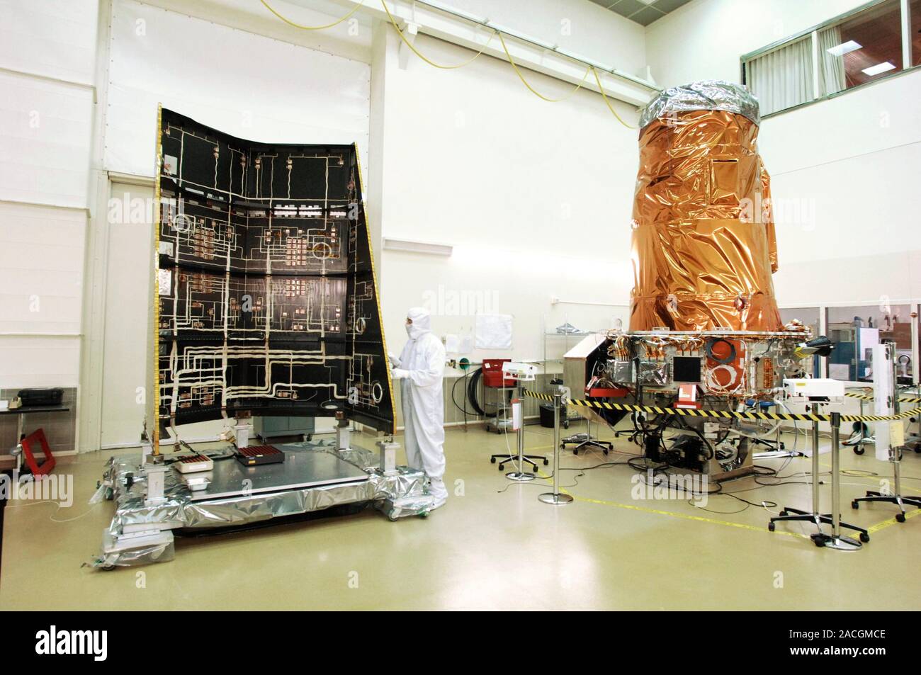 Kepler Mission solar array assembly. The rear of the solar array is at ...