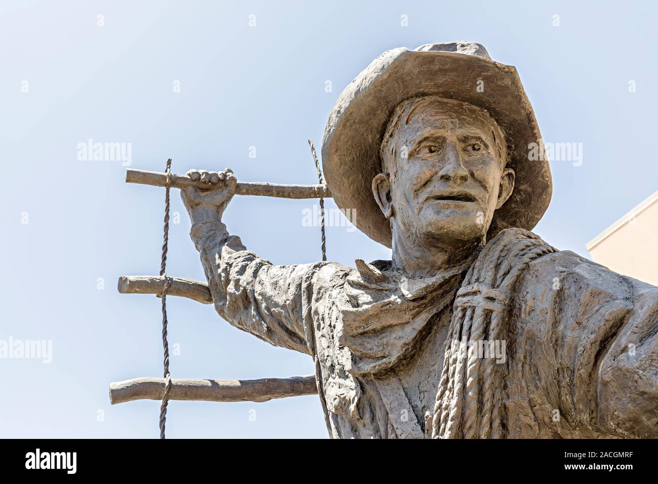 Jim (James Larkin) White (discoverer of Carlsbad Caverns) sculpture at ...