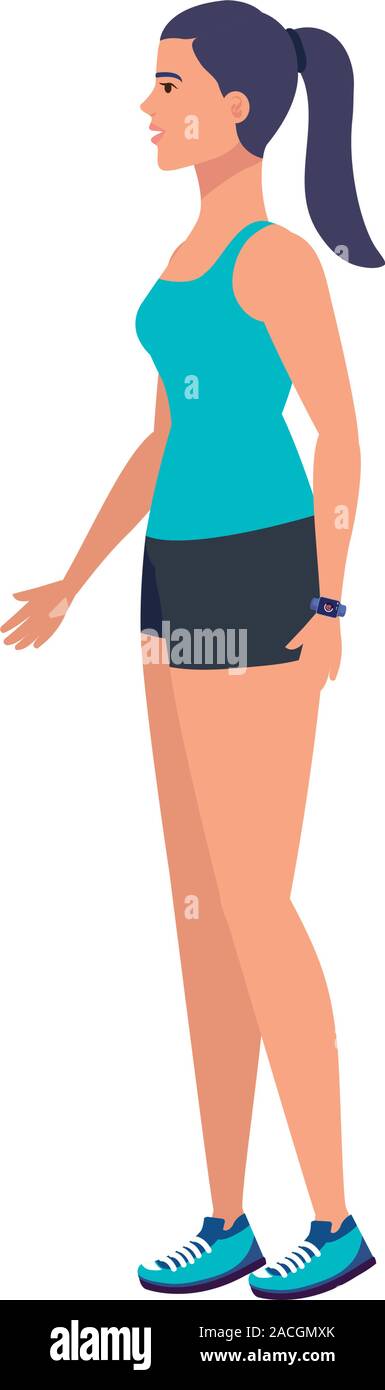 young woman athlete avatar character Stock Vector Image & Art - Alamy
