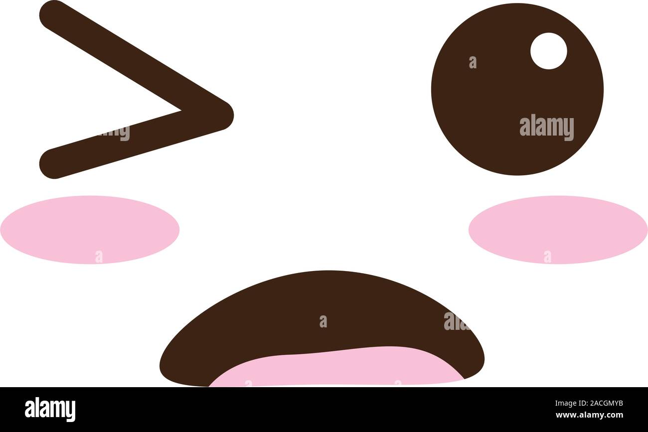 sad face kawaii comic character Stock Vector Image & Art - Alamy