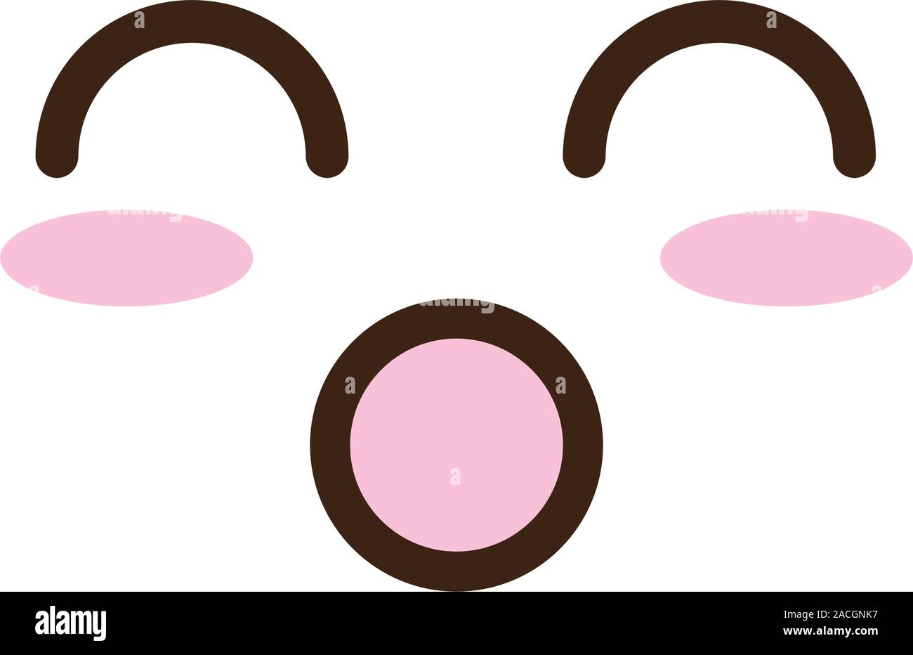 surprised face kawaii comic character Stock Vector Image & Art - Alamy