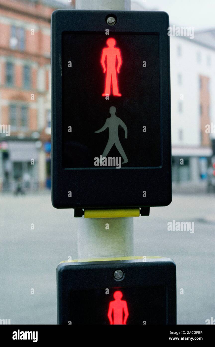 Pedestrian crossing control. Photographed in Wolverhampton, UK Stock ...