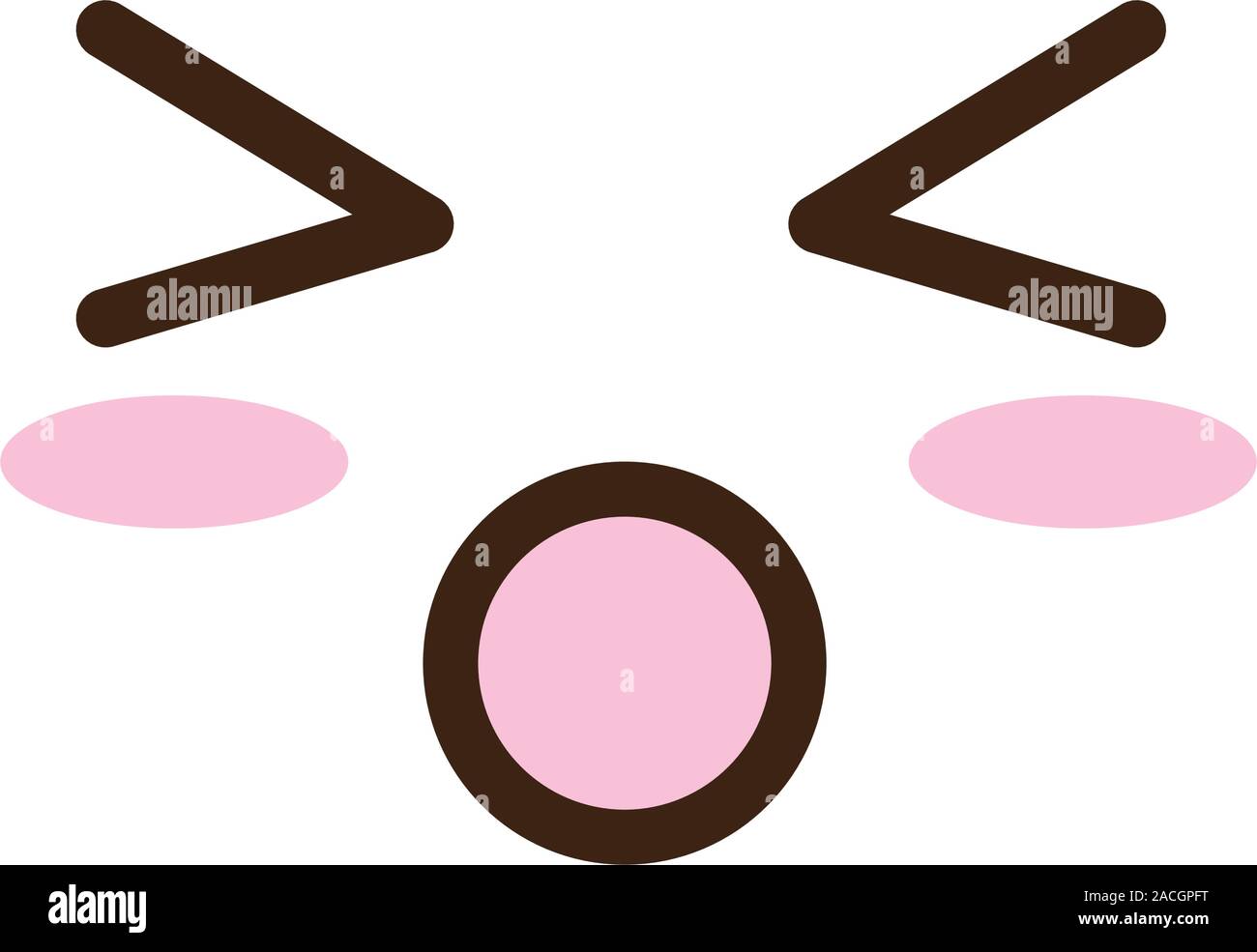 surprised face kawaii comic character Stock Vector Image & Art - Alamy