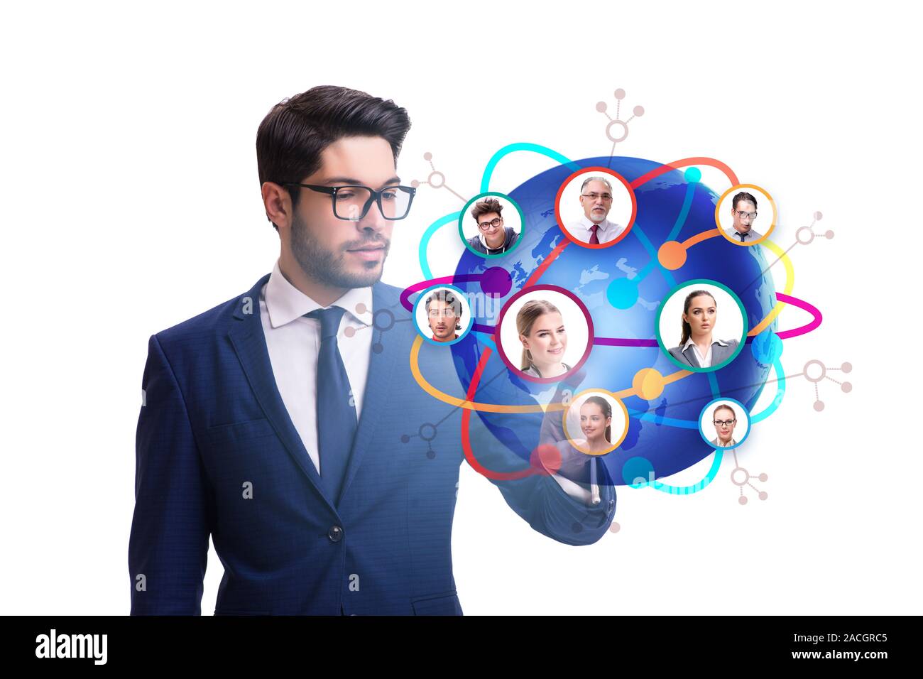 The social networking concept with people Stock Photo - Alamy