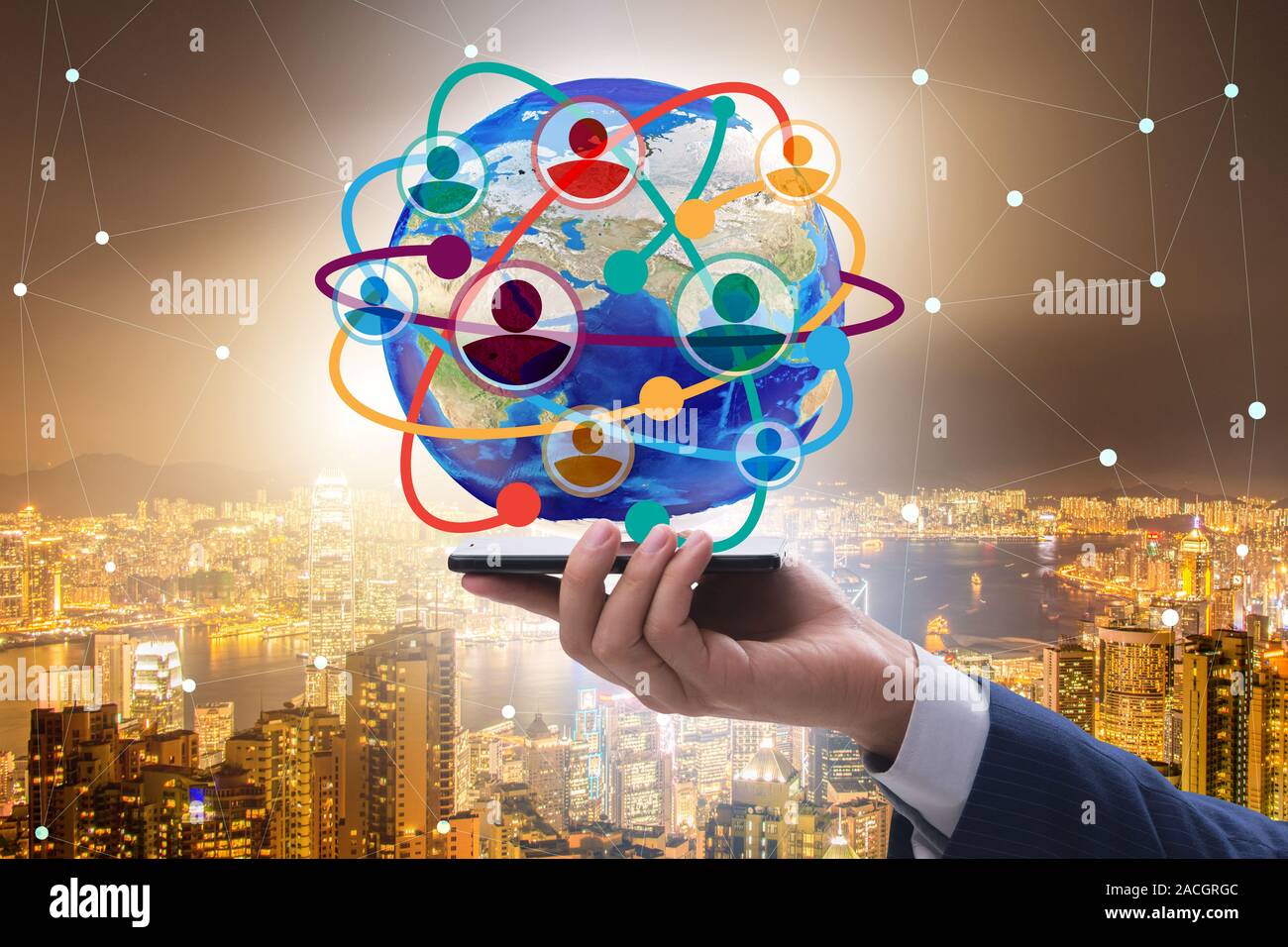 The social networking concept with people Stock Photo - Alamy