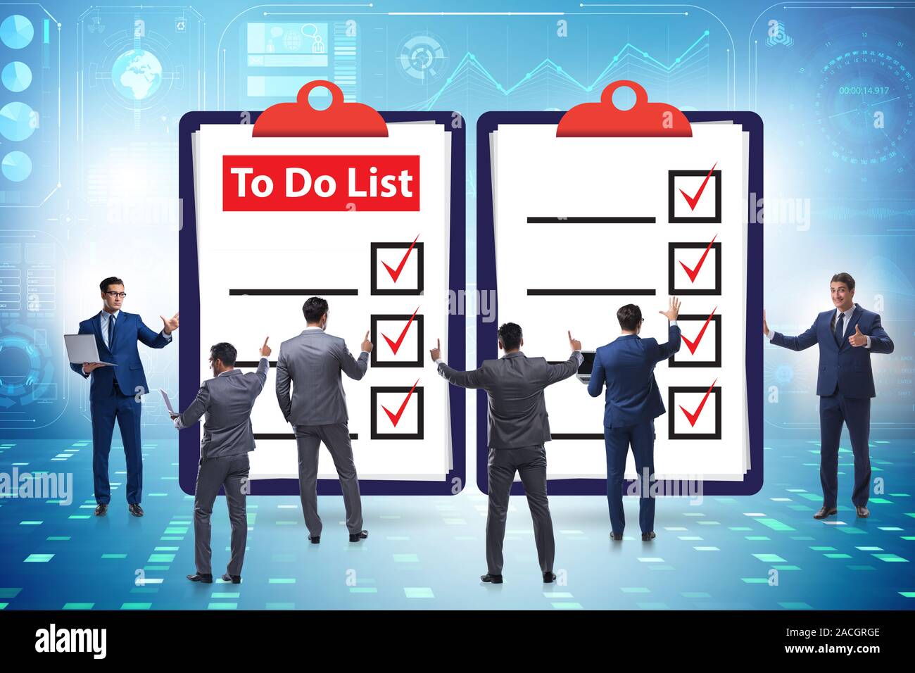 The concept of to do list with businessman Stock Photo - Alamy