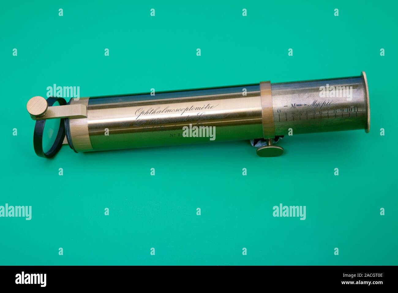 Late 19th century ophthalmoscopy tool. Ophthalmoscopic tools are used ...
