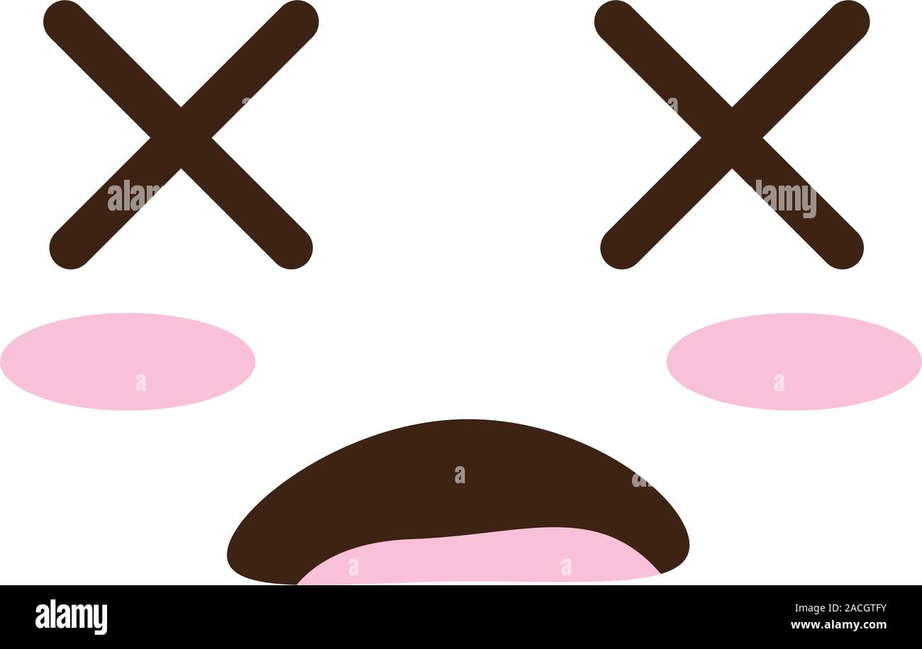 sad face kawaii comic character Stock Vector Image & Art - Alamy