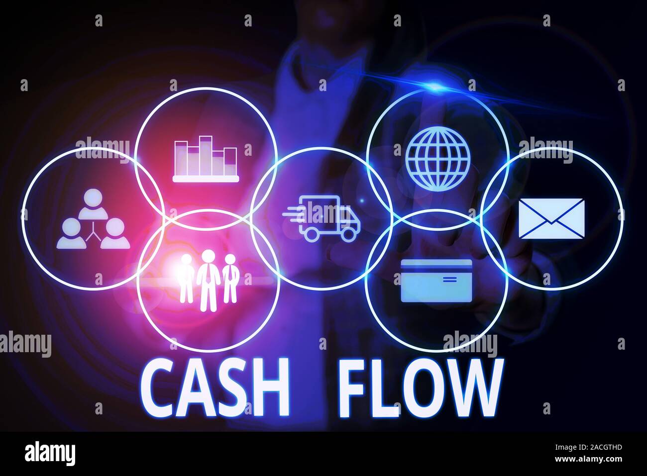 Writing note showing Cash Flow. Business concept for Movement of the ...
