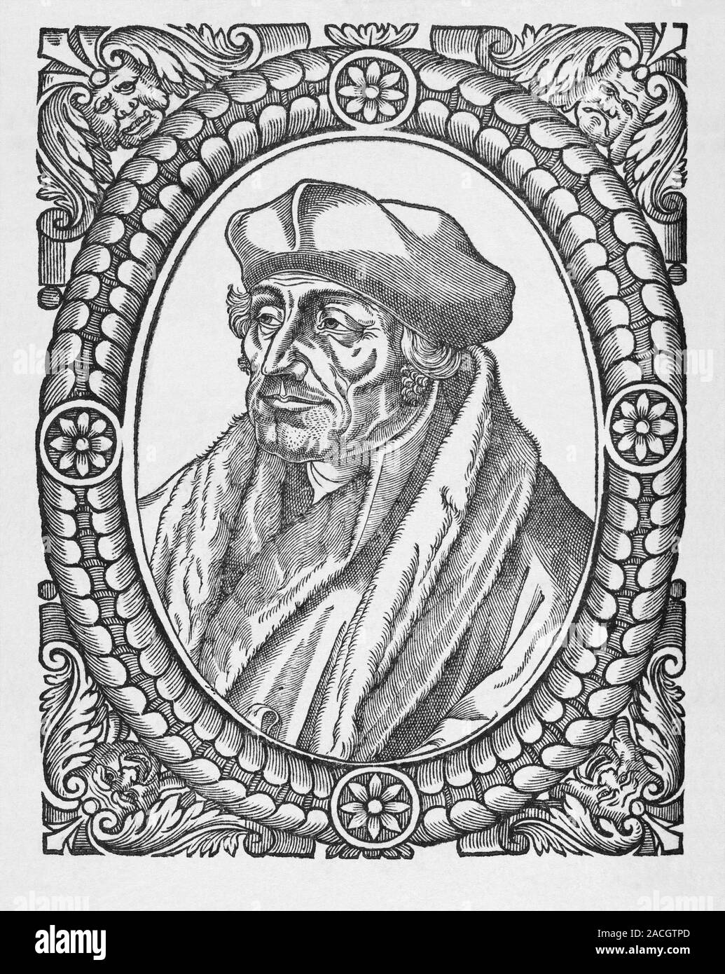 Desiderius Erasmus (c.1466-1536), Dutch humanist theologian. Born ...