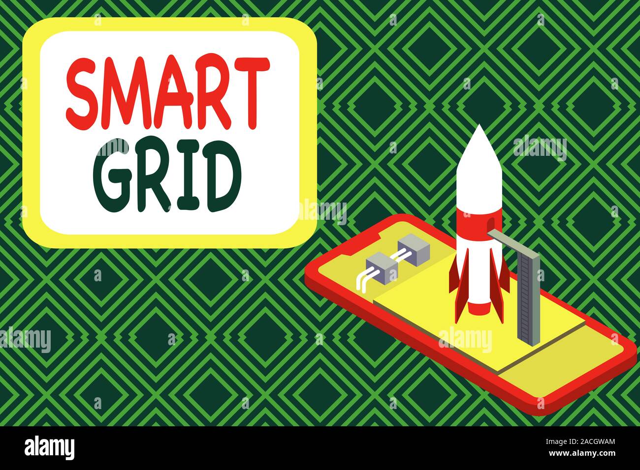 Conceptual hand writing showing Smart Grid. Concept meaning includes of ...