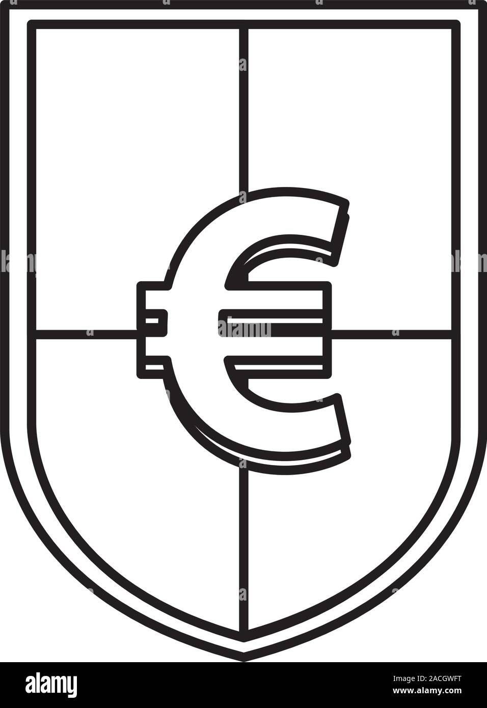 Euro currency security shield hi-res stock photography and images - Alamy