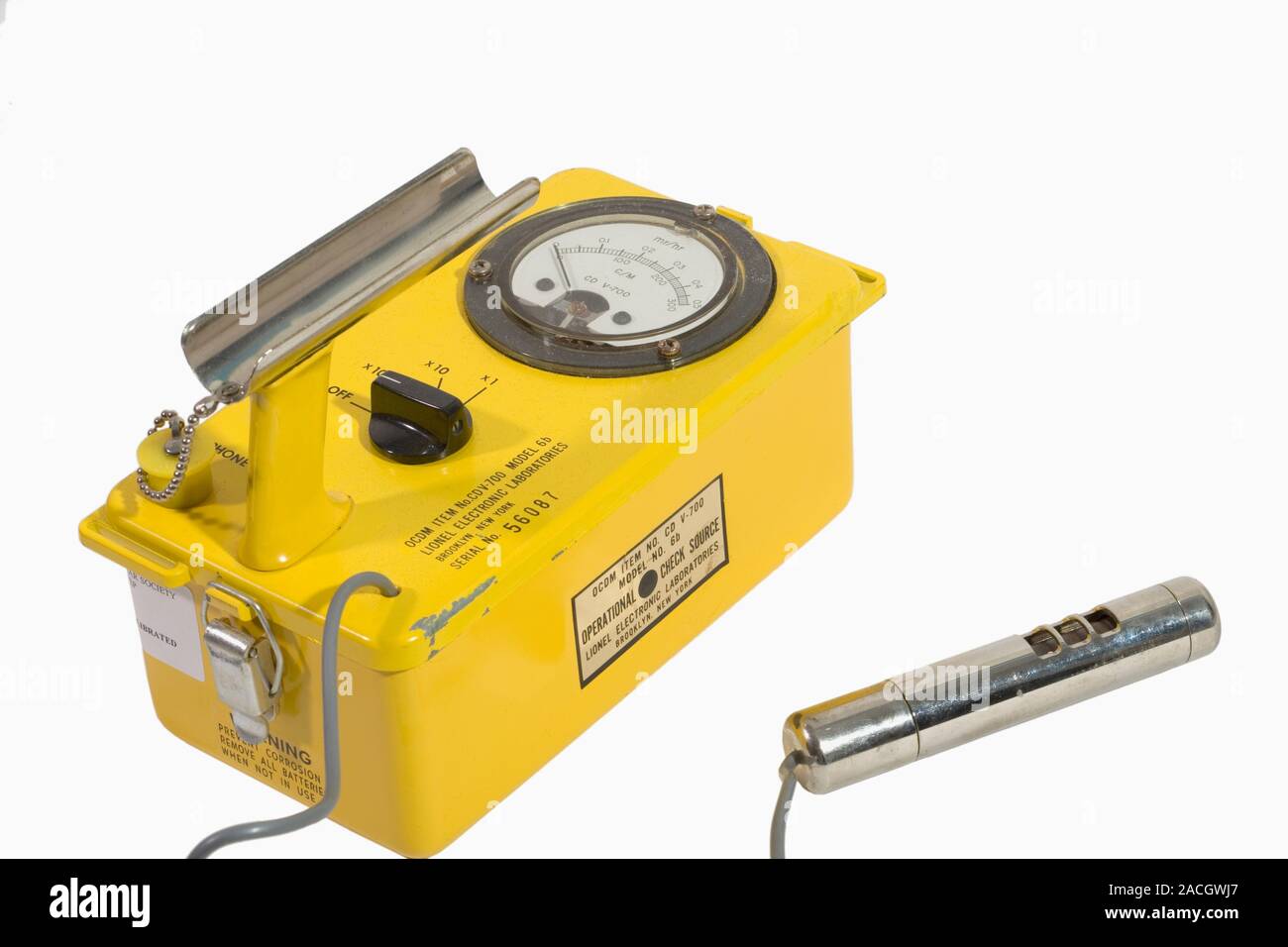 Geiger counter and Geiger tube Stock Photo - Alamy