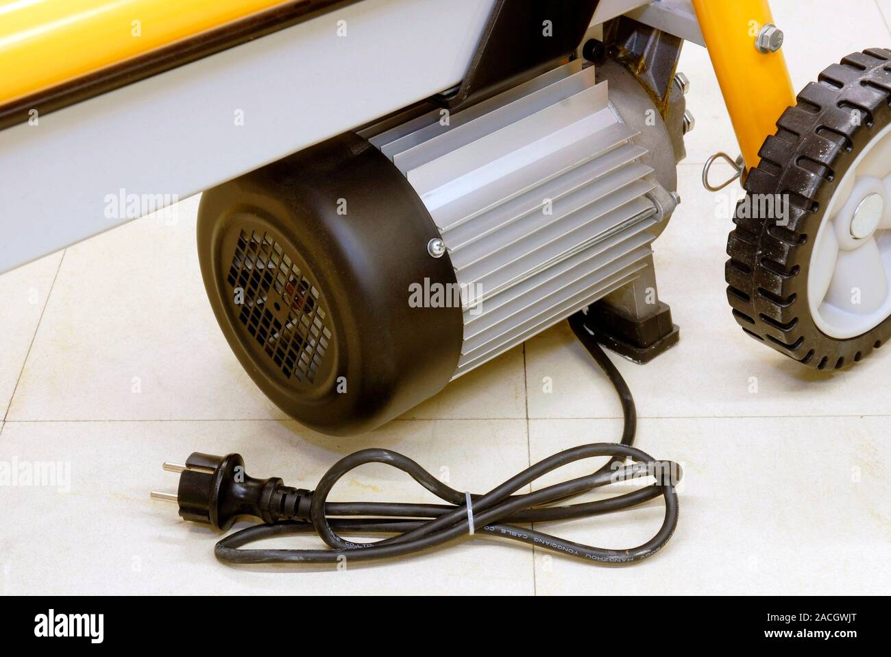 Electric motor on a piece of DIY equipment Stock Photo - Alamy