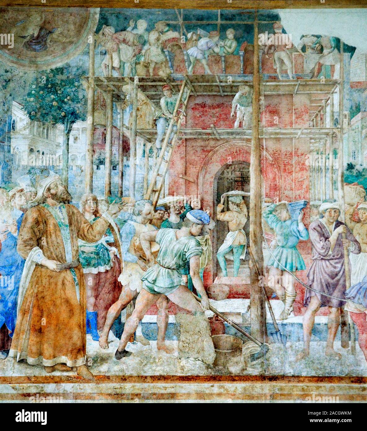 Building the Tower of Babel. According to Genesis the people of the ...