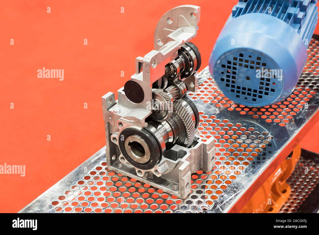 cross section of worm gear pump ; selective focus Stock Photo - Alamy