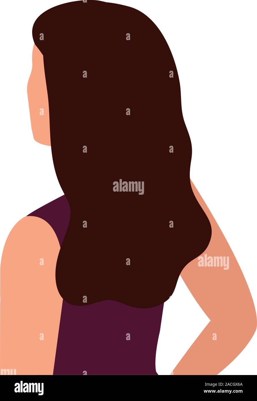 Avatar woman back design hi-res stock photography and images - Alamy