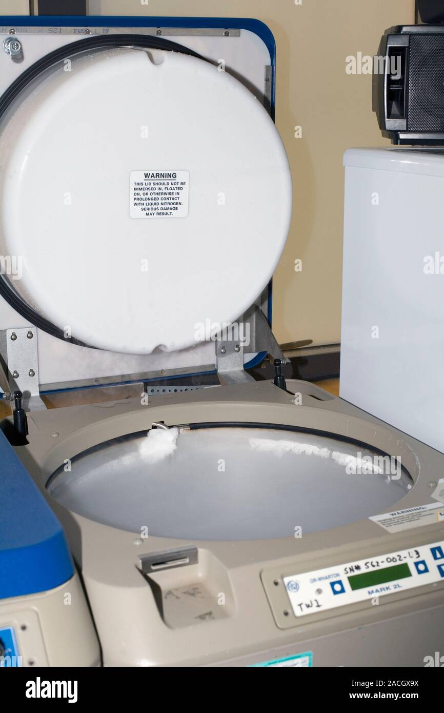 InVitro Fertilization Lab showing embryo and sperm storage in liquid ...