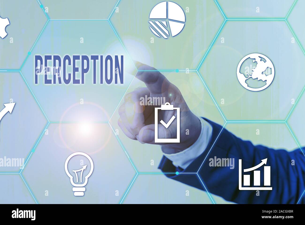 Conceptual hand writing showing Perception. Concept meaning individuals ...
