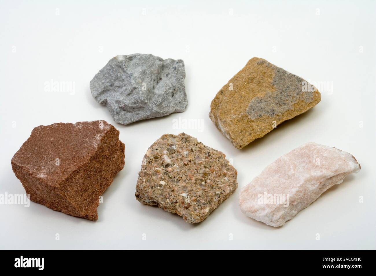 Sedimentary Rocks - Clockwise starting with top left - Limestone ...