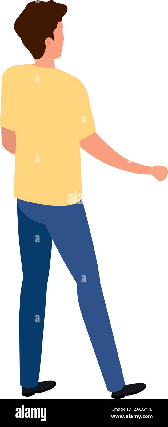 back young man avatar character icon Stock Vector Image & Art - Alamy