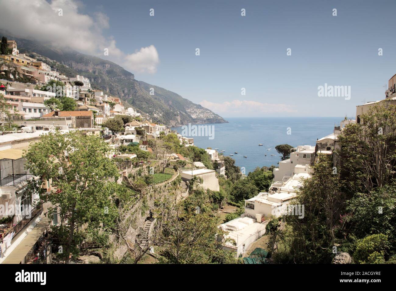 architecture in the old beautiful italian coastal town of positano ...