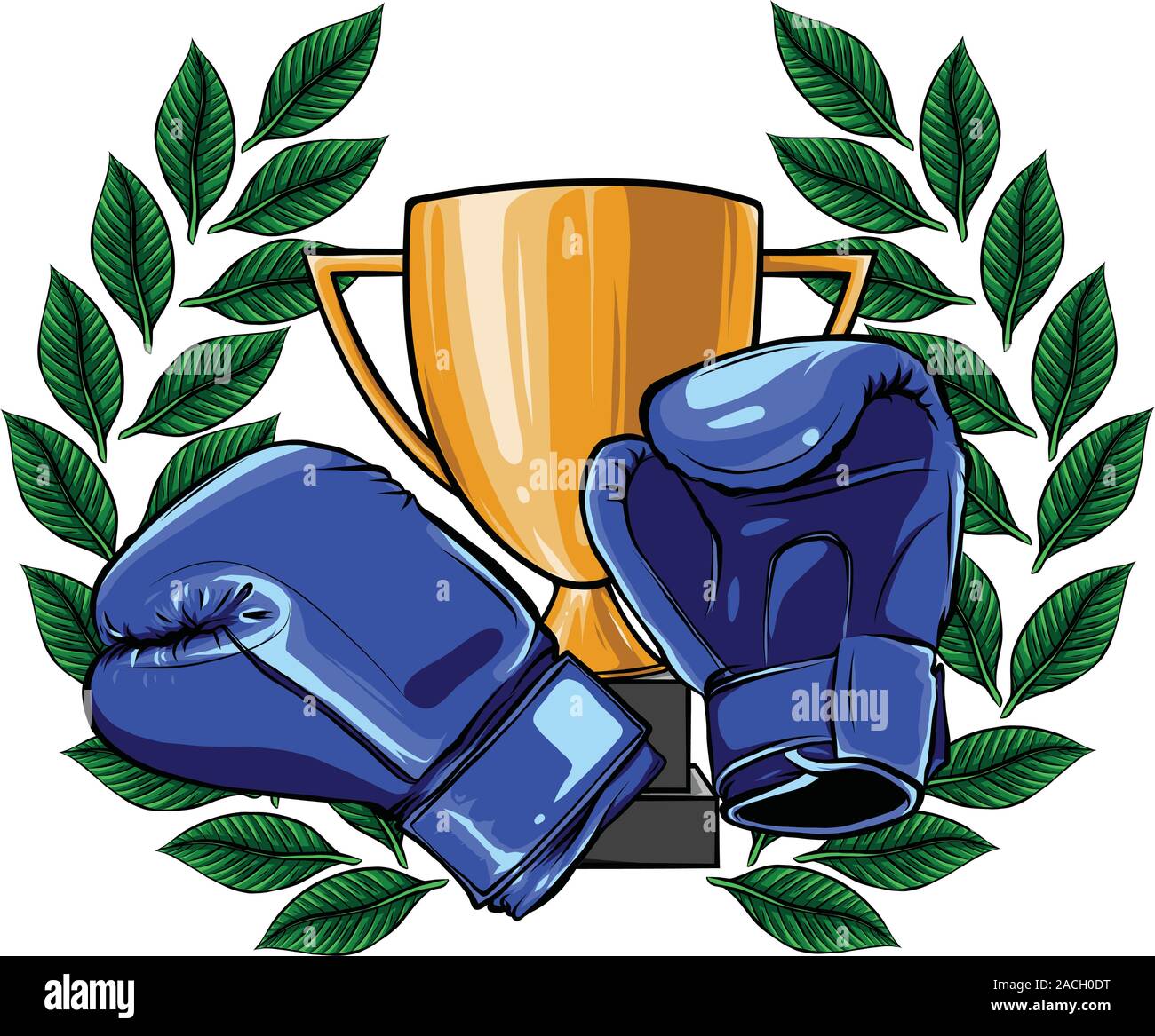 Boxing gloves isolated on white background. Design element for poster ...