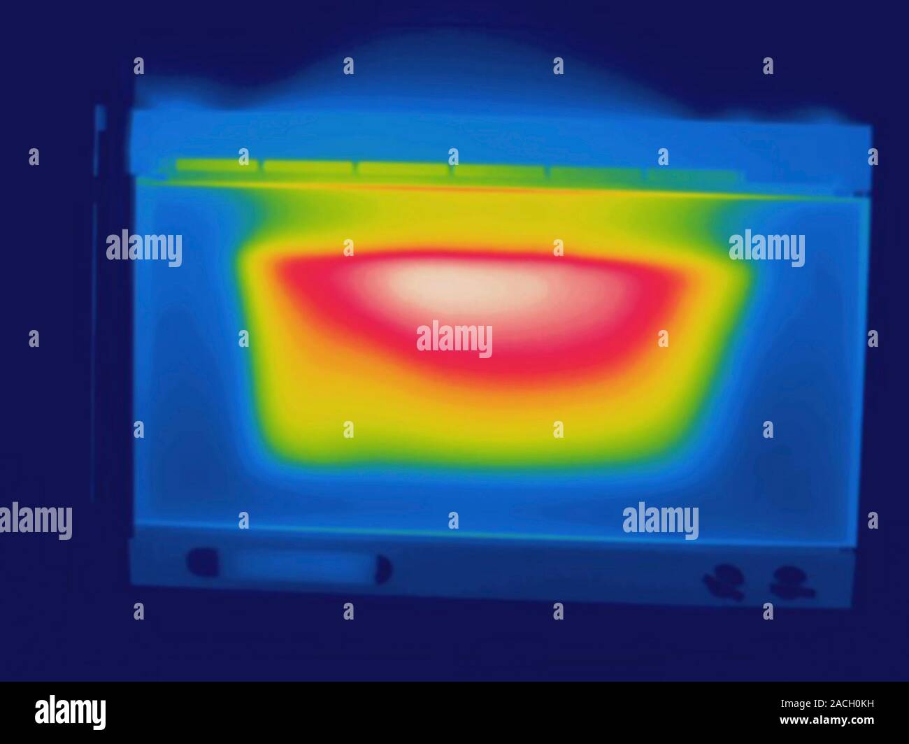 Thermogram - Oven - The colors show temperature variation. The ...