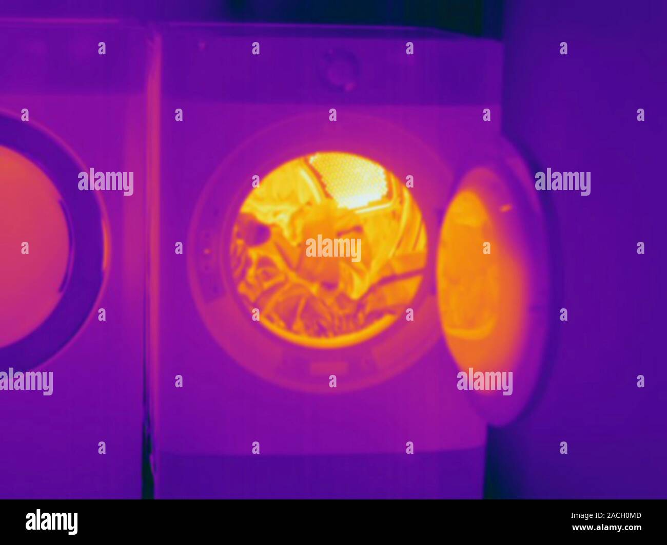 Thermogram - Dryer immediately after cycle - The colors show ...