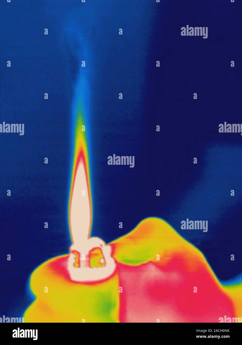 Thermogram - Hand with lighter - The colors show temperature variation ...