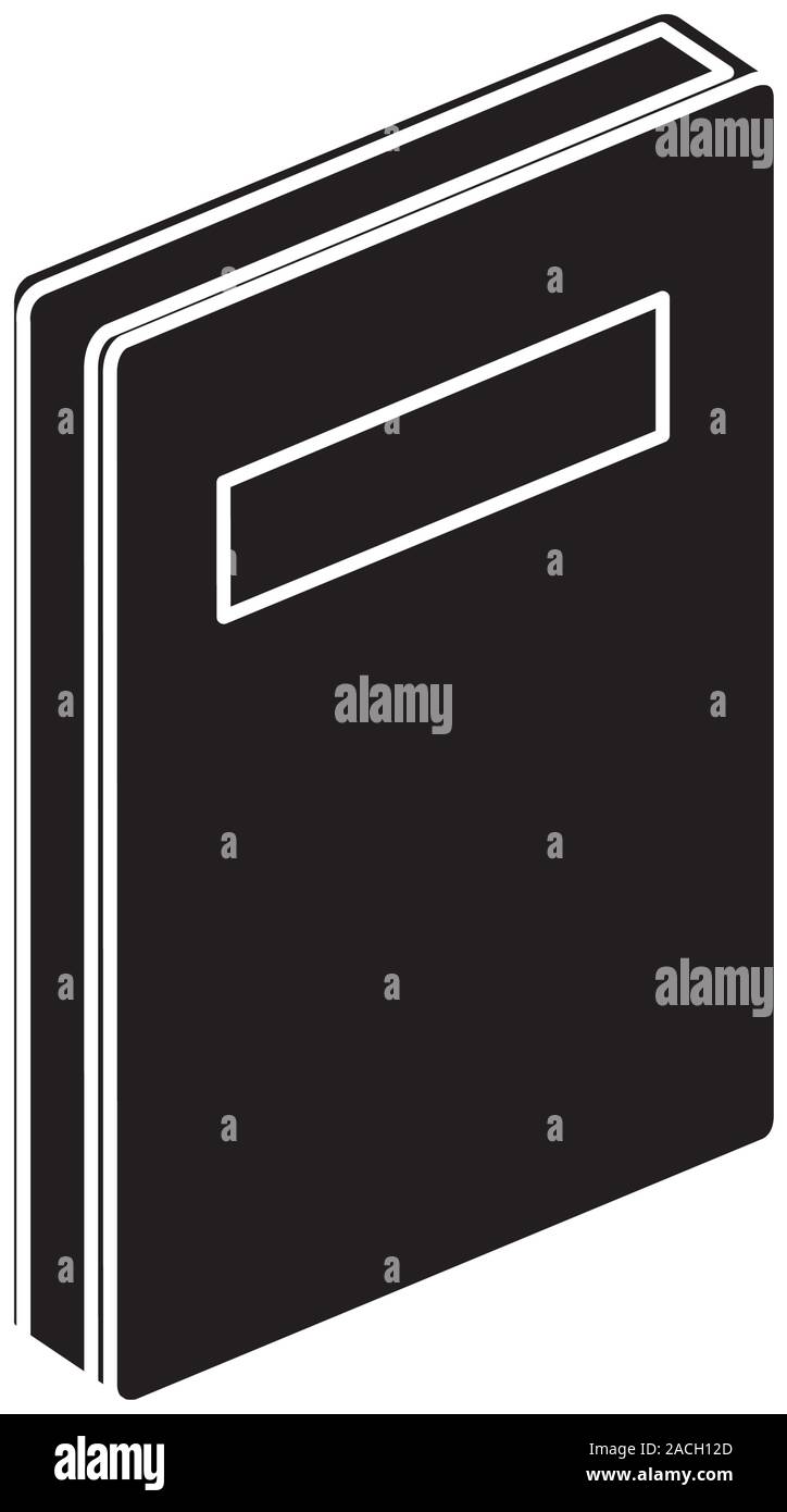 silhouette of notebook diary document isolated icon Stock Vector Image ...