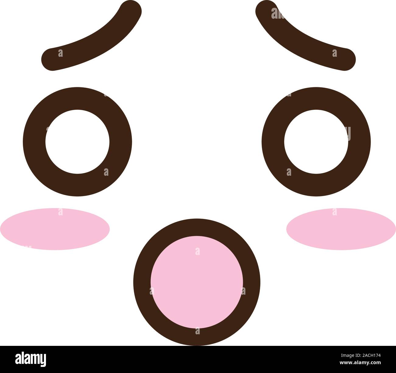 surprised face kawaii comic character Stock Vector Image & Art - Alamy