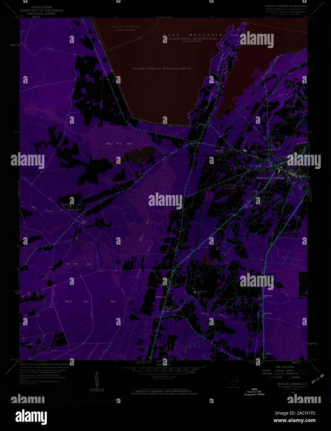 Map of moncks corner hi-res stock photography and images - Alamy