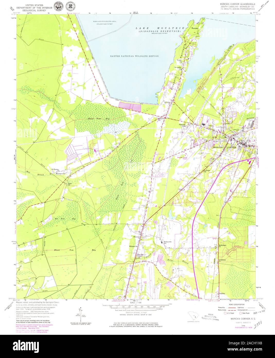 Map of moncks corner hi-res stock photography and images - Alamy