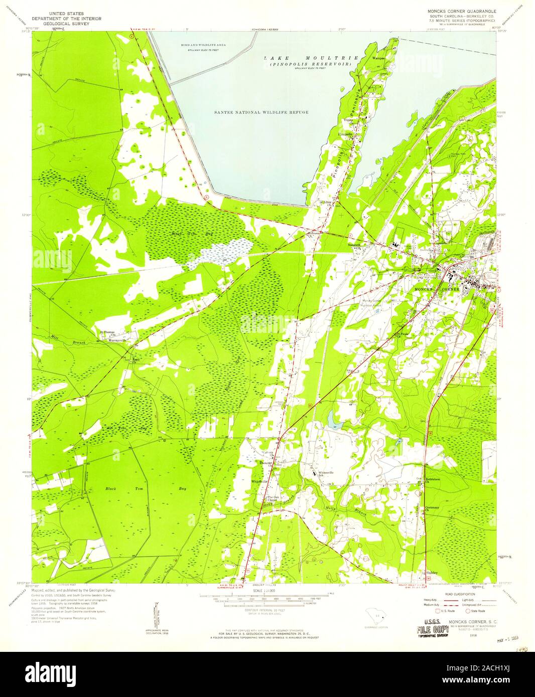 Map of moncks corner hi-res stock photography and images - Alamy